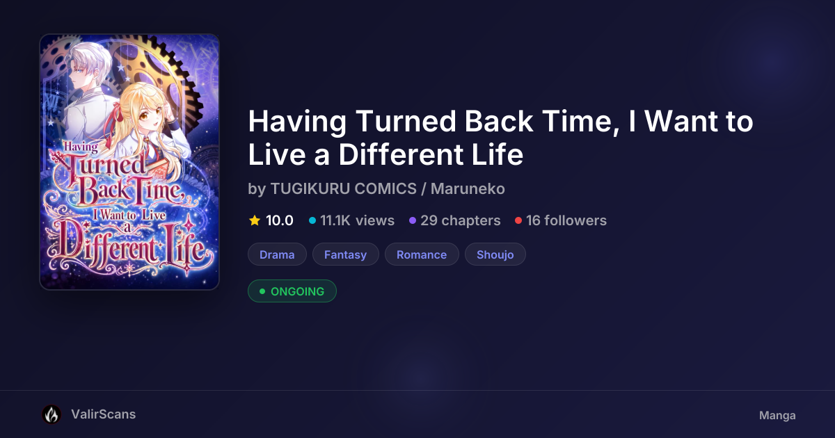 Having Turned Back Time, I Want to Live a Different Life by TUGIKURU ...